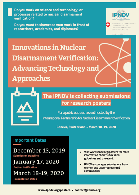 CALL FOR POSTERS: Innovations in Nuclear Disarmament Verification ...